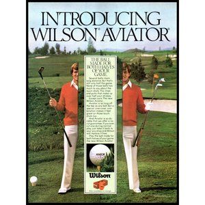 Wilson | Art | 982 Wilson Aviator Golf Ball Vintage Print Ad Fairway ...